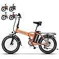Amazon.com : 1000W Folding Electric Bike, 48V 20.8AH Large Removable ...