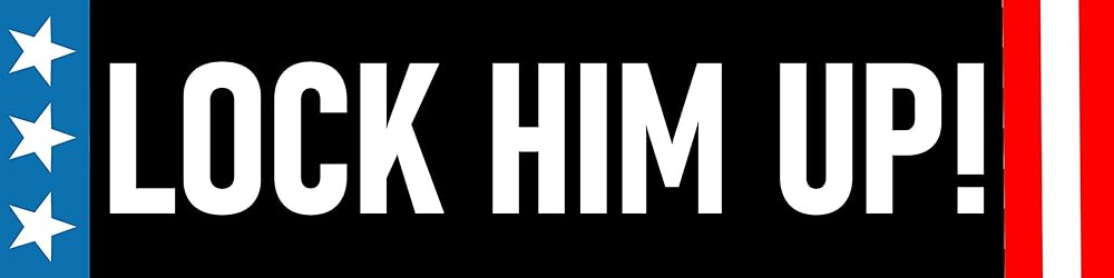 Amazon.com: Trump Lock Him Up Bumper Sticker Waterproof: Handmade