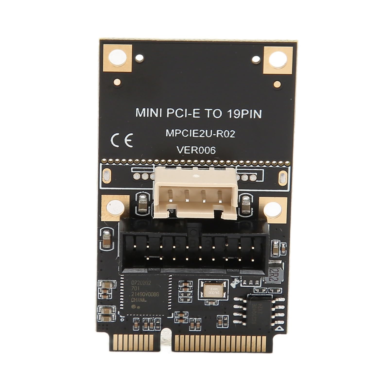 Mini PCIE to USB3.2 GEN1 Front 19Pin Expansion Card, 5Gbps, USB Hot ...