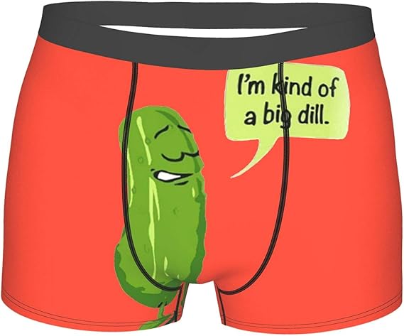 Mens Boxer Briefs Im Kind of A Big Dill Funny Pickle Underwear ...