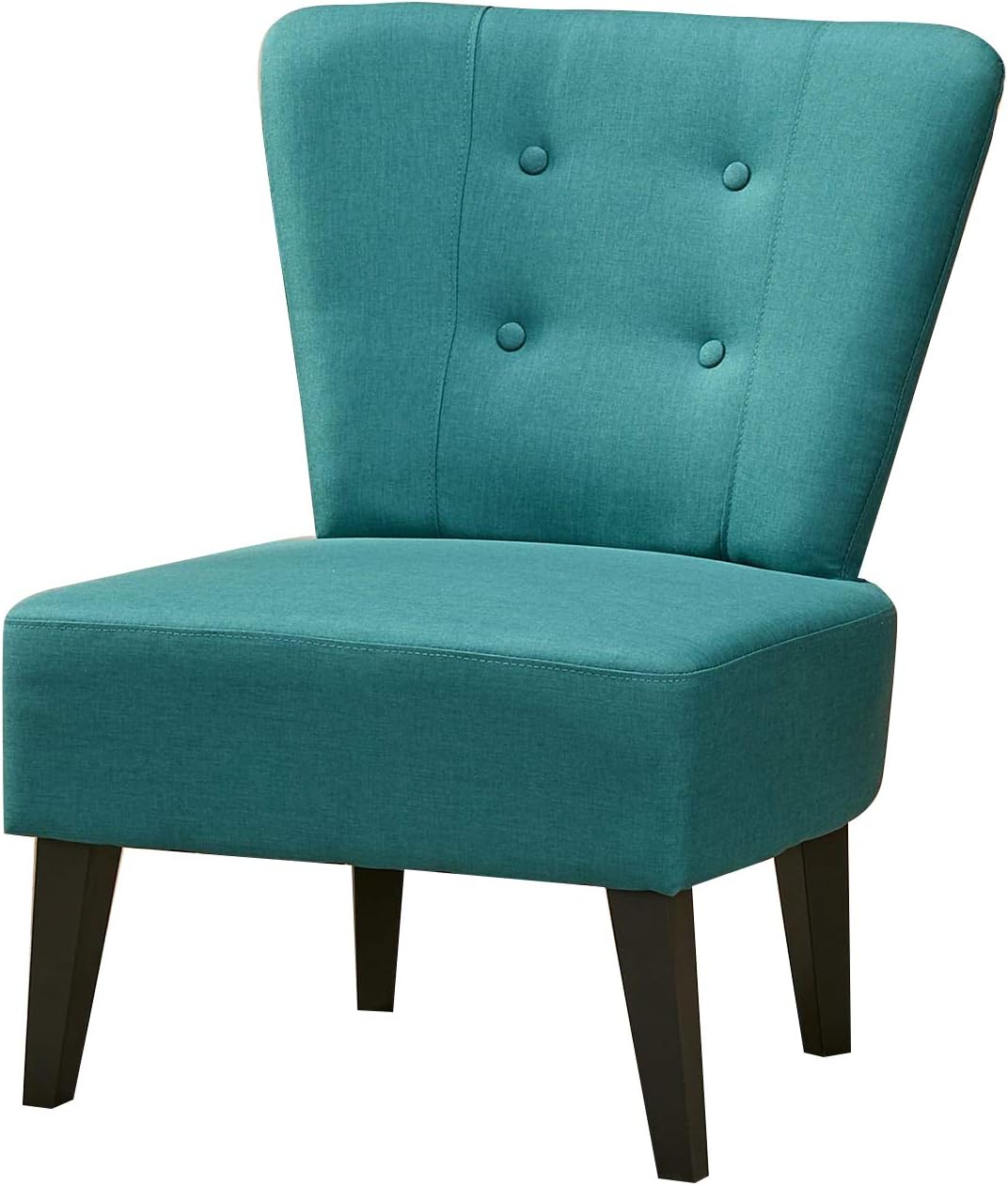 Fauteuil Style Crapaud Bleu capitons - Design scandinave Cosy - Pieds ...