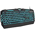 Amazon.com: BAKTH 7 Colors LED Backlit Gaming Keyboard, Mechanical ...