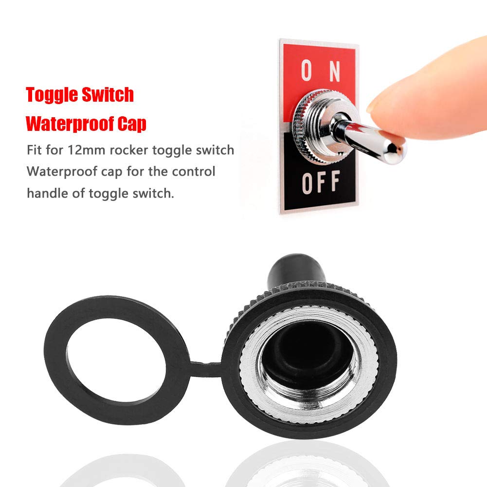 20pcs Toggle Switch Waterproof Cap, Waterproof Button hat Black Rubber ...