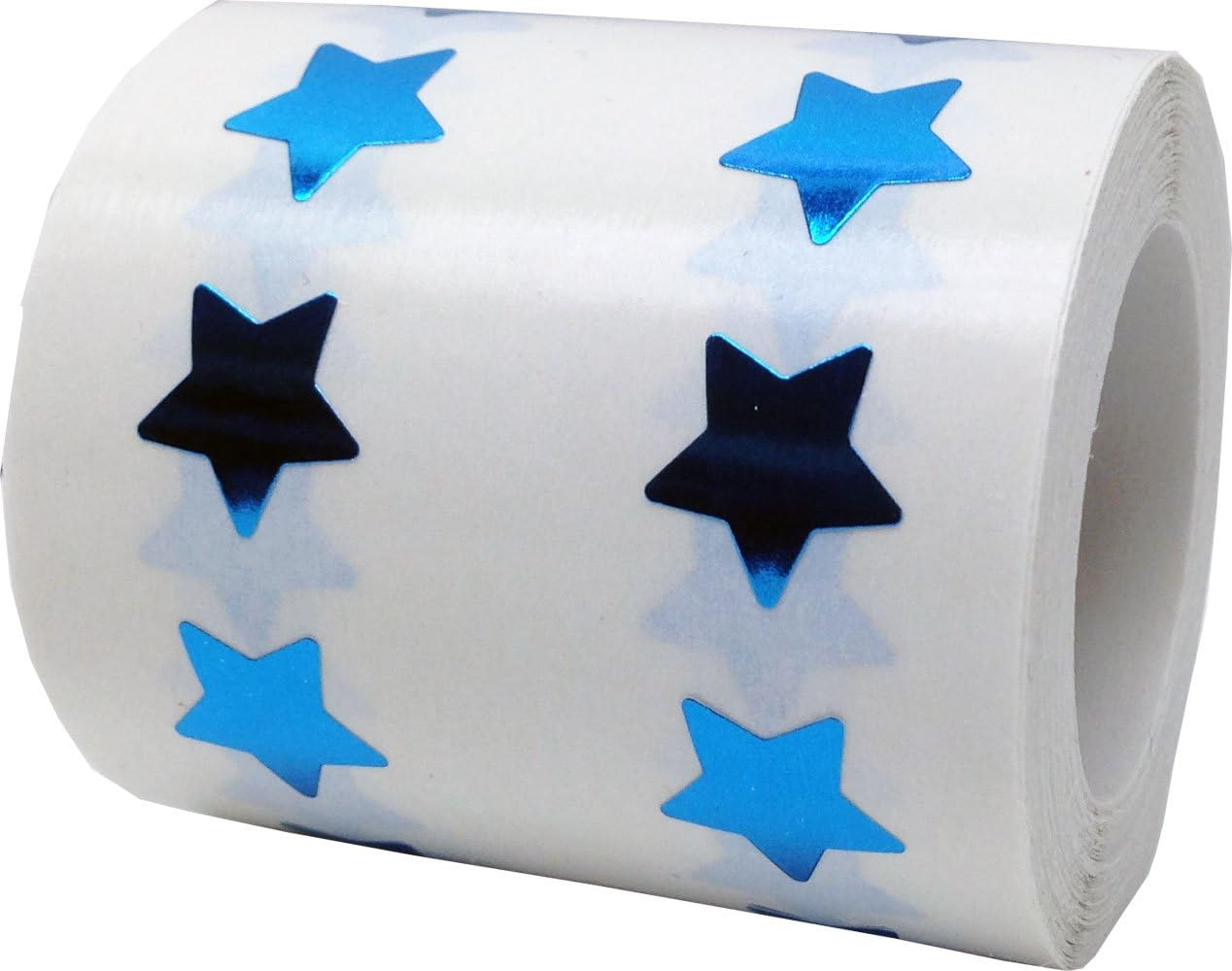 Metallic Blue Star Stickers, 13 mm 1/2 Inch Shiny Labels 1000 Pack ...