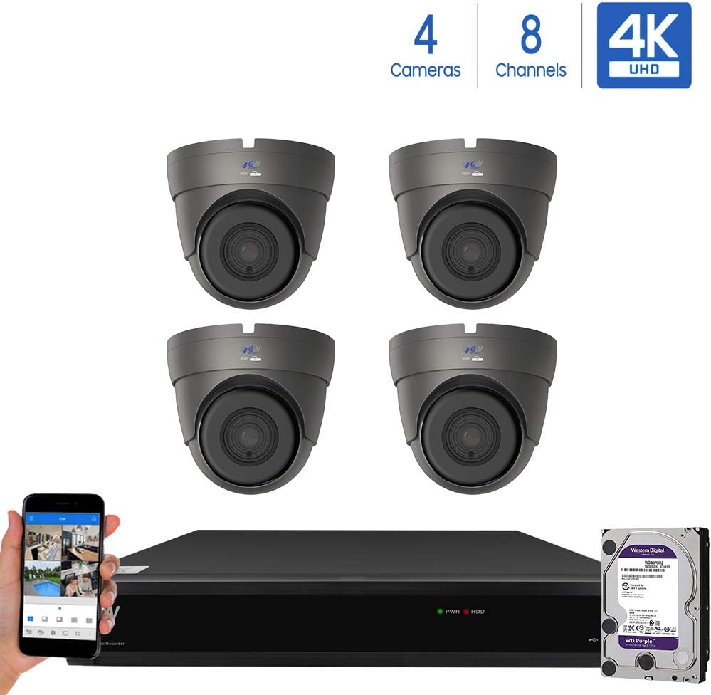 Amazon.com : GW Security Cameras System 8CH (3840x2160) HD-TVI 4K CCTV ...