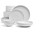 Amazon.com | over&back Coupe Dinnerware Set - Porcelain Dishes - Comes ...