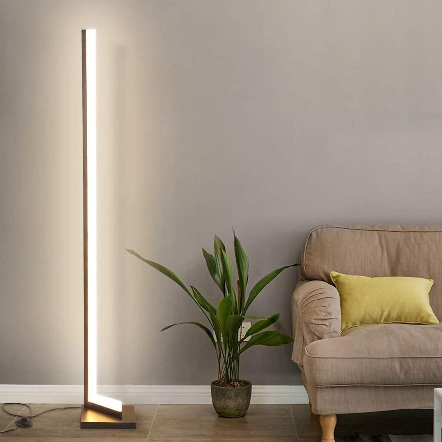 L.TSN 24W LED Stehleuchte Dimmbar mit Fernbedienung, Nordic Modern ...