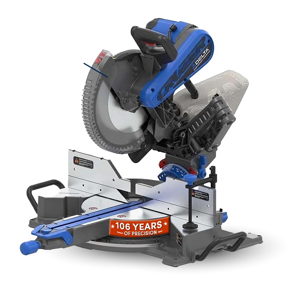 Delta 12” Dual Bevel Sliding Cruzer Miter Saw, 15-Amp Powerful Motor ...