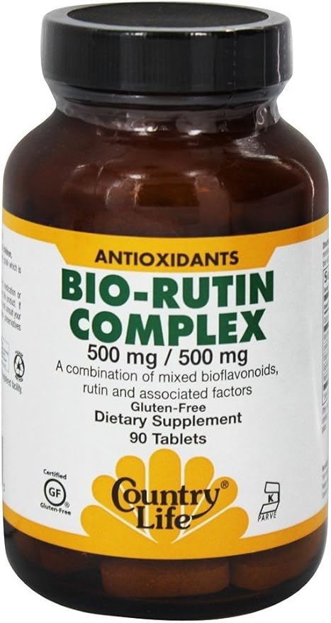 Country Life Bio-Rutin Complex 500mg Rutin & Citrus Bioflavonoid Blend ...