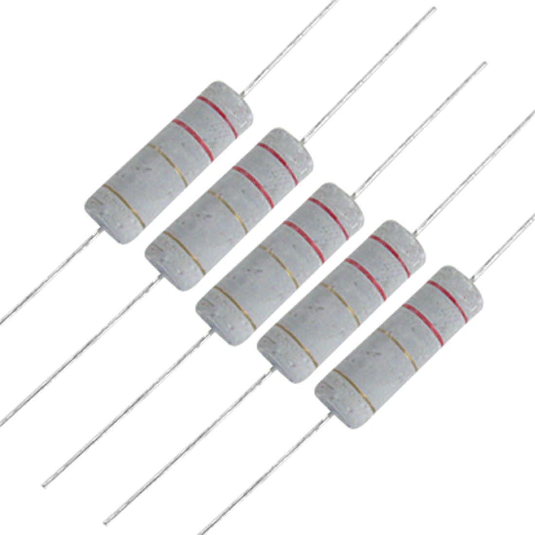 10 x 5W 700V 2.2 ohm Metal Oxide Film Resistors 5 Watt: Amazon.co.uk ...