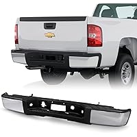 Amazon.com: labwork Rear Bumper Steel Complete Chrome with Rear Park ...