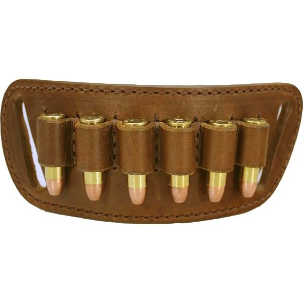Western Style Bullet Slide Classic Leather Cartridge Belt Slide - Ammo ...