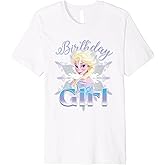 Amazon.com: Disney Frozen Princess Elsa Birthday Girl Big Chest Logo T ...