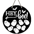 Amazon.com: Halloween Decorations Welcome Door Sign Halloween Front ...