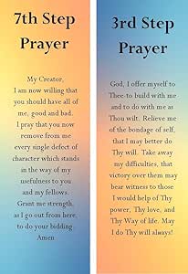 Amazon.com: Alcoholics Anonymous 3rd & 7th Step Prayers 10 Bookmarks ...