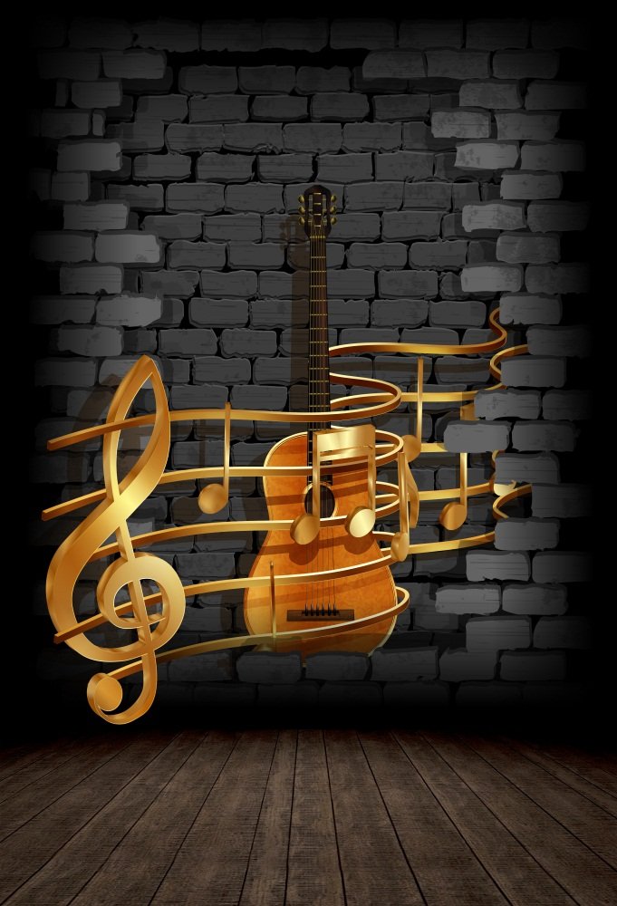 Amazon.com : AOFOTO 3x5ft Rock and Roll Guitar Music Melody Photography ...