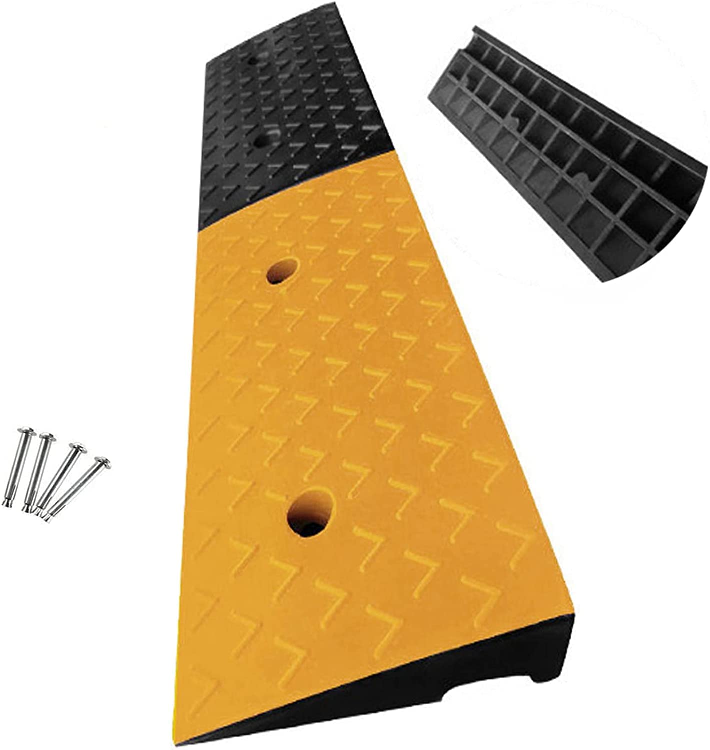 MYOYAY Rubber Kerb Ramp 4" Heavy Duty Kerb Ramps Portable Threshold ...