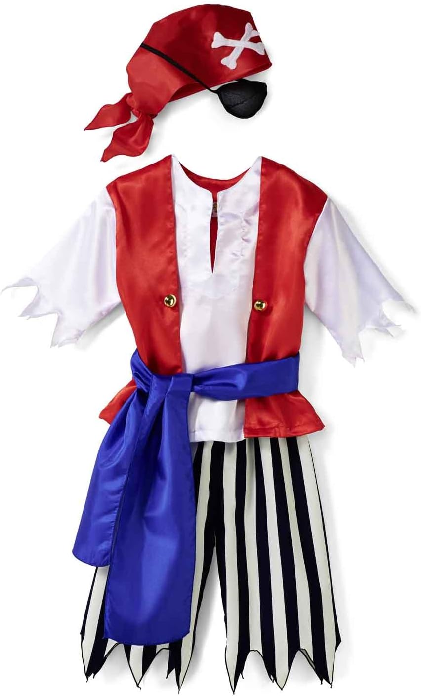 Slimy Toad Fantastic Boy PIRATE Costume (5 piece set) Luxury Handmade ...