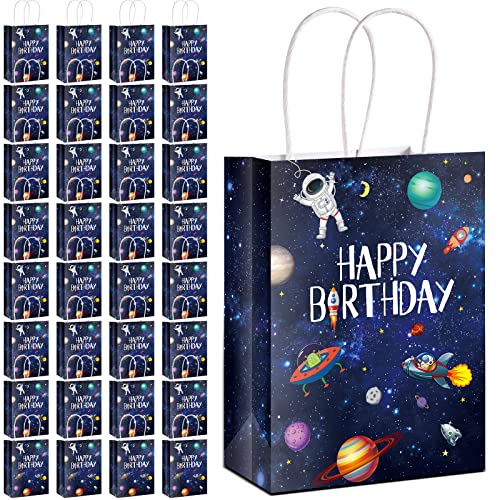 Outer Space Party Favors Space Goody Bags with Handles Kraft Paper ...