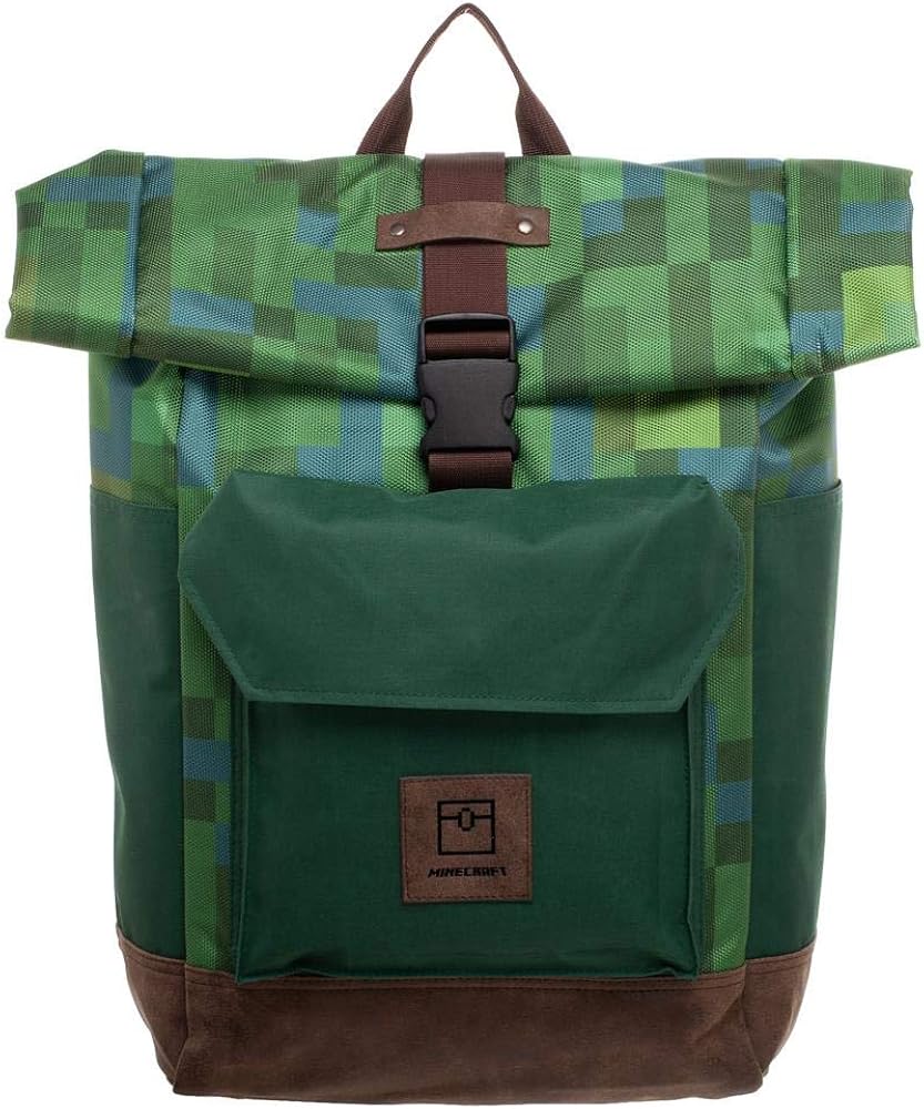 Bioworld Unisex’s Minecraft Explorer Backpack with Laptop Pocket, Green ...
