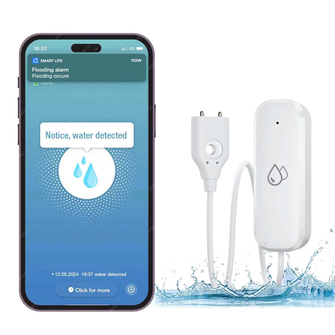 Mua Water Leak Detector Sensor: Home Water Flooding Monitor Smart Sink ...