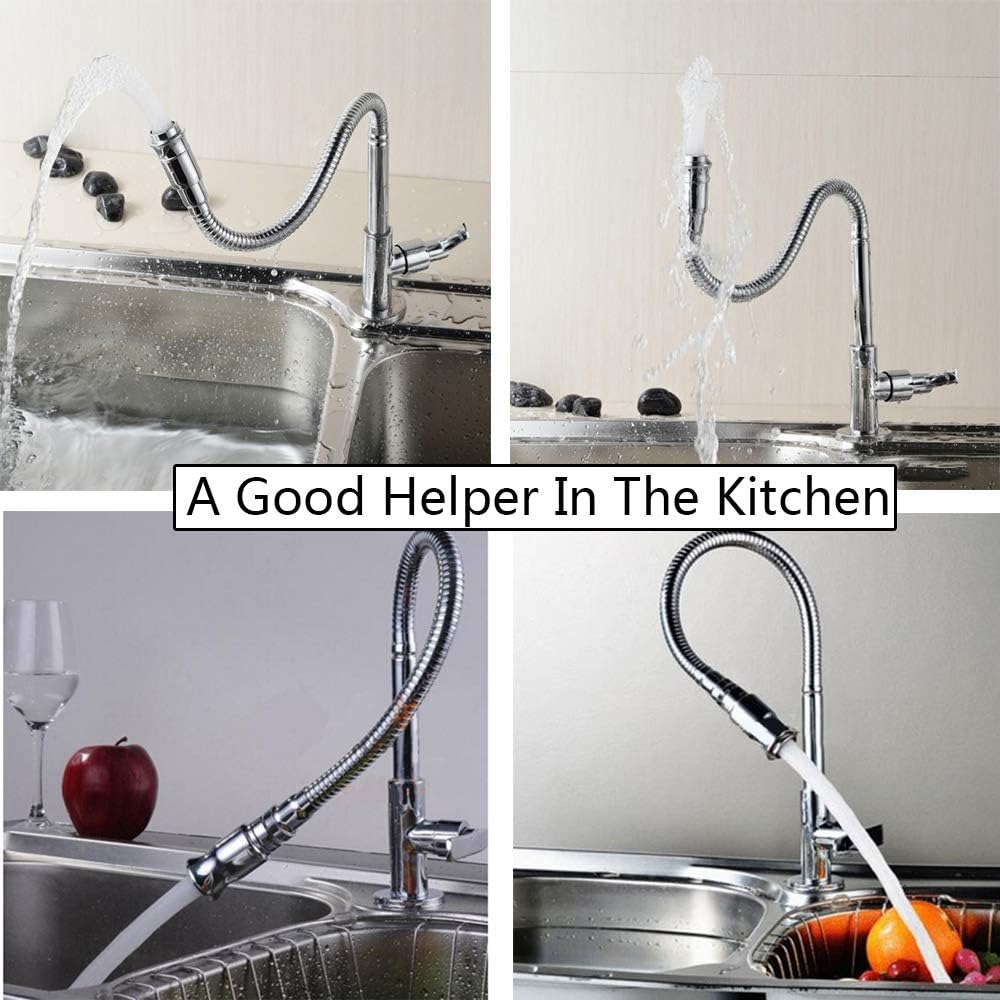 Kitchen Sink Taps Bendable Single Handle Bar Tap 360 Rotation Flexible ...