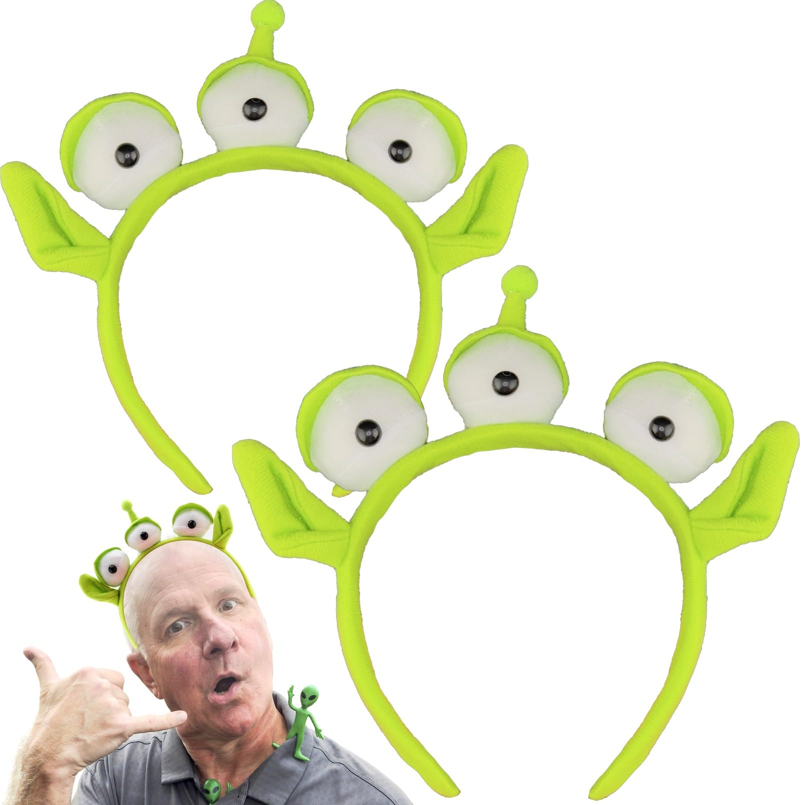 DaliDali 3 Eyed Alien Headband Alien Antenna Costume for Halloween ...