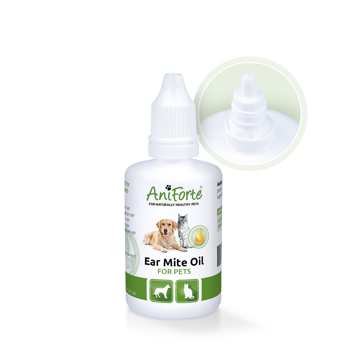 AniForte Ear Mite Drops 50ml for Dogs, Cats, Rodents and Pets ...