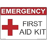 Amazon.com: 4pk First Aid Kit Cabinet Notice Square Window Label ...