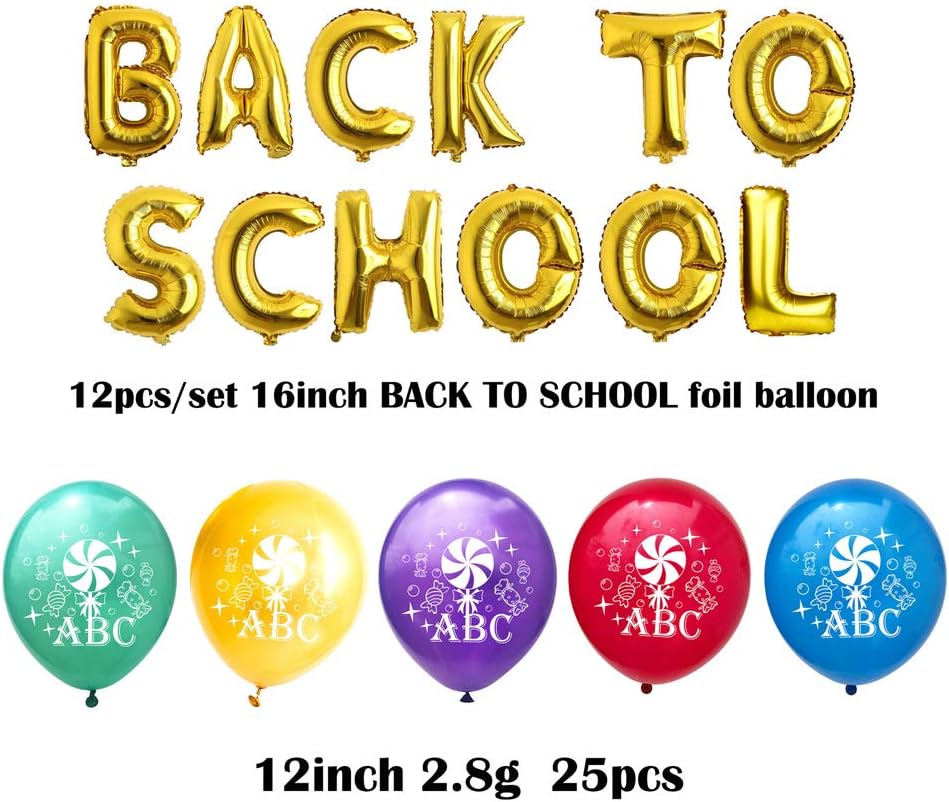 WELLXUNK Welcome School Back to School Balloon Welcome Back Banners and ...