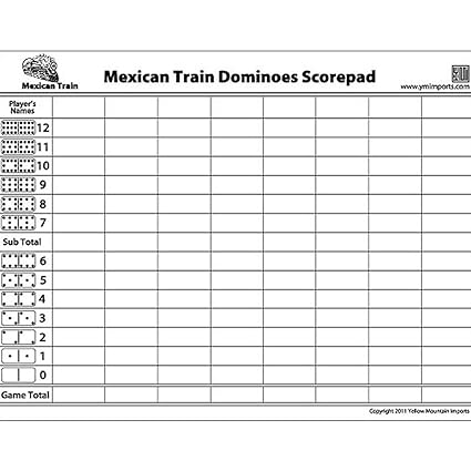 chicken foot dominoes score sheet