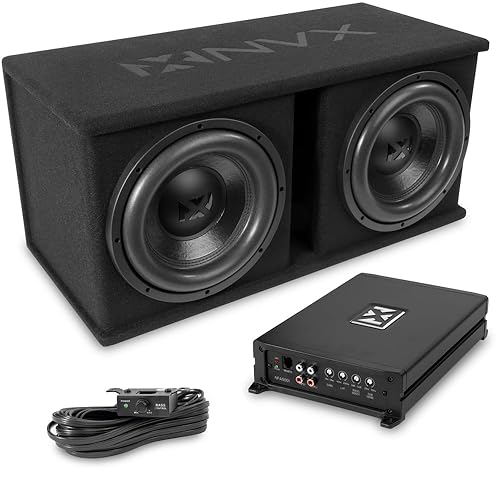 NVX NPKG212 1000W MAX (500W RMS) Loaded Dual 12" Subwoofer with Slot ...