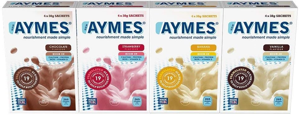 Aymes Powdered Shake Vanilla Flavour Sachets 38g – Sachets of 4 – BigaMart
