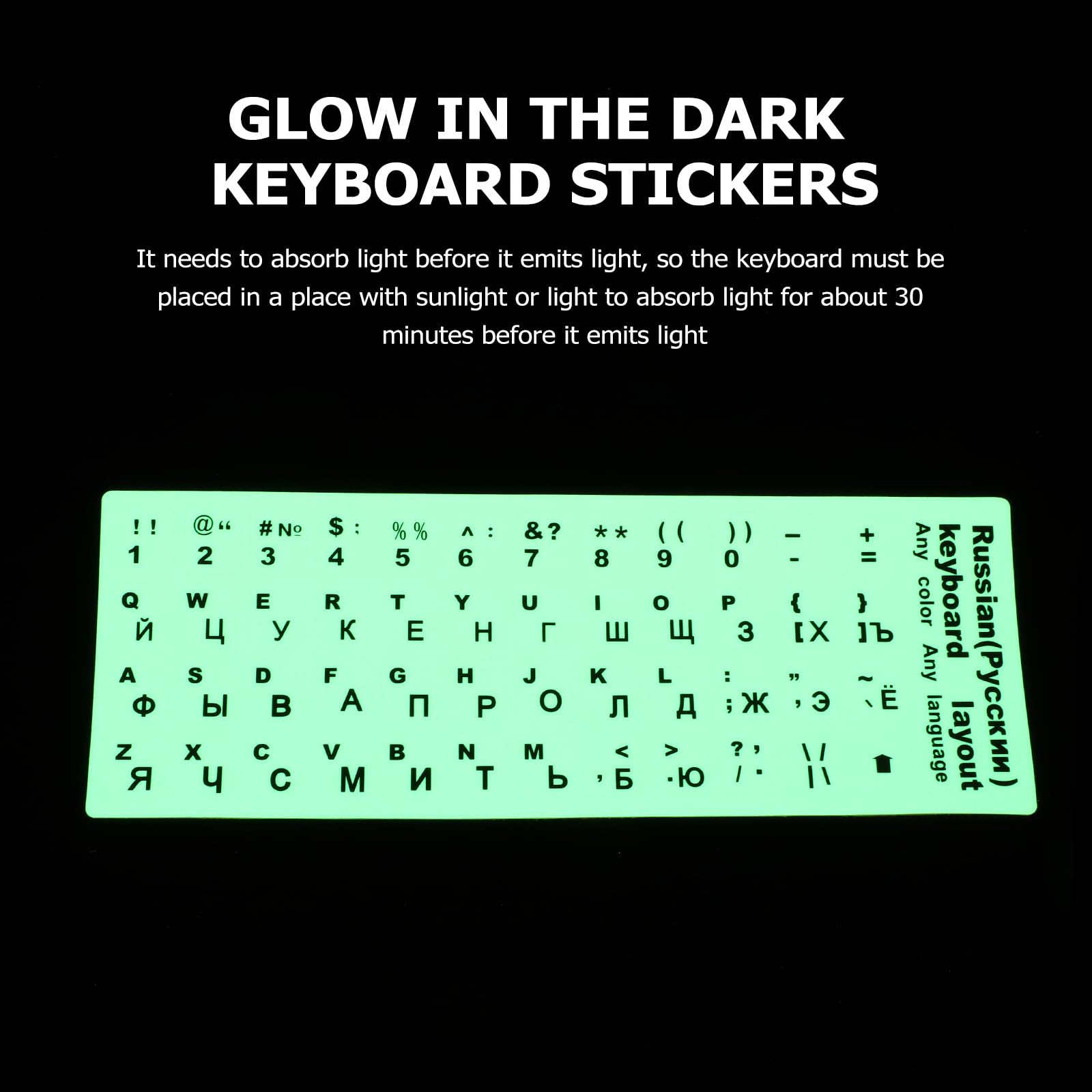 Mua NUOLUX 1 PC Desktop Accessories Keyboard Glow Sticker Keyboard ...