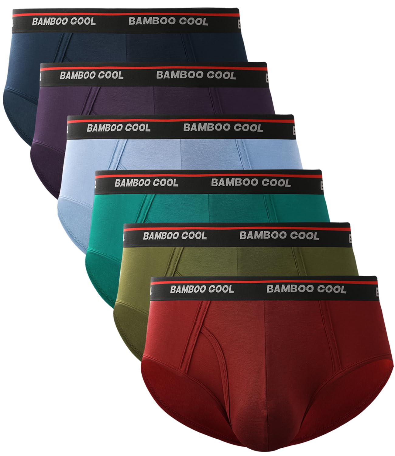 BAMBOO COOL Mens Breathable Soft Underwear Open-fly Classic Briefs, Tag ...