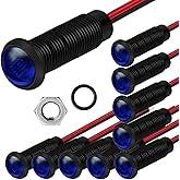 Amazon.com: Gebildet 10pcs LED Plastic Indicator Pilot Light AC/DC 12 ...