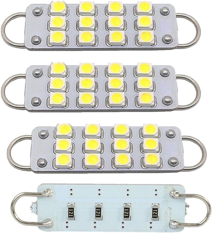 ucomshop 42MM 44mm 12 SMD Rigid Loop Festoon LED Light Bulbs 561 562 ...