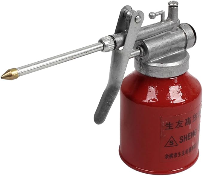 sourcingmap Pneumatic Red Metal Bottle High Pressure Feed Oil Gun ...