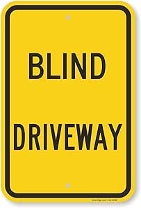 SmartSign "Blind Driveway" Sign | 12" x 18" Aluminum: Yard Signs ...