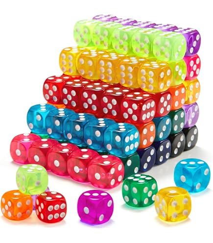 The Blackout Board Game Neon Blackout Dice Set - 50 Pieces In 5 Colors ...
