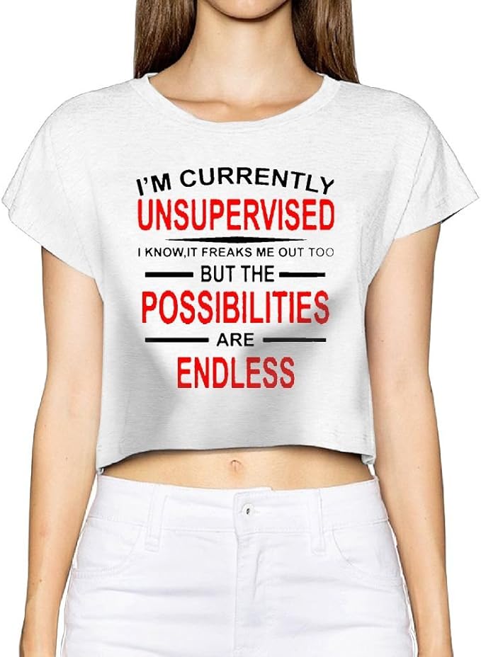 XIWO TCC Posibilities are Endless Womens Midriff-Baring Blouse Cute ...