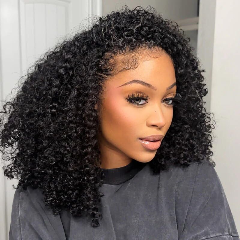 ISEE Half Wig Human Hair Glueless Wigs Upgrade 3 IN 1 Half Wig With ...