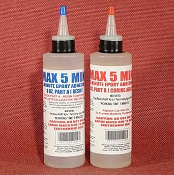 MAX 5 MIN A/B - 5 Minute Set Time Epoxy Resin, 16-Fl.Oz Kit, Low Cost ...
