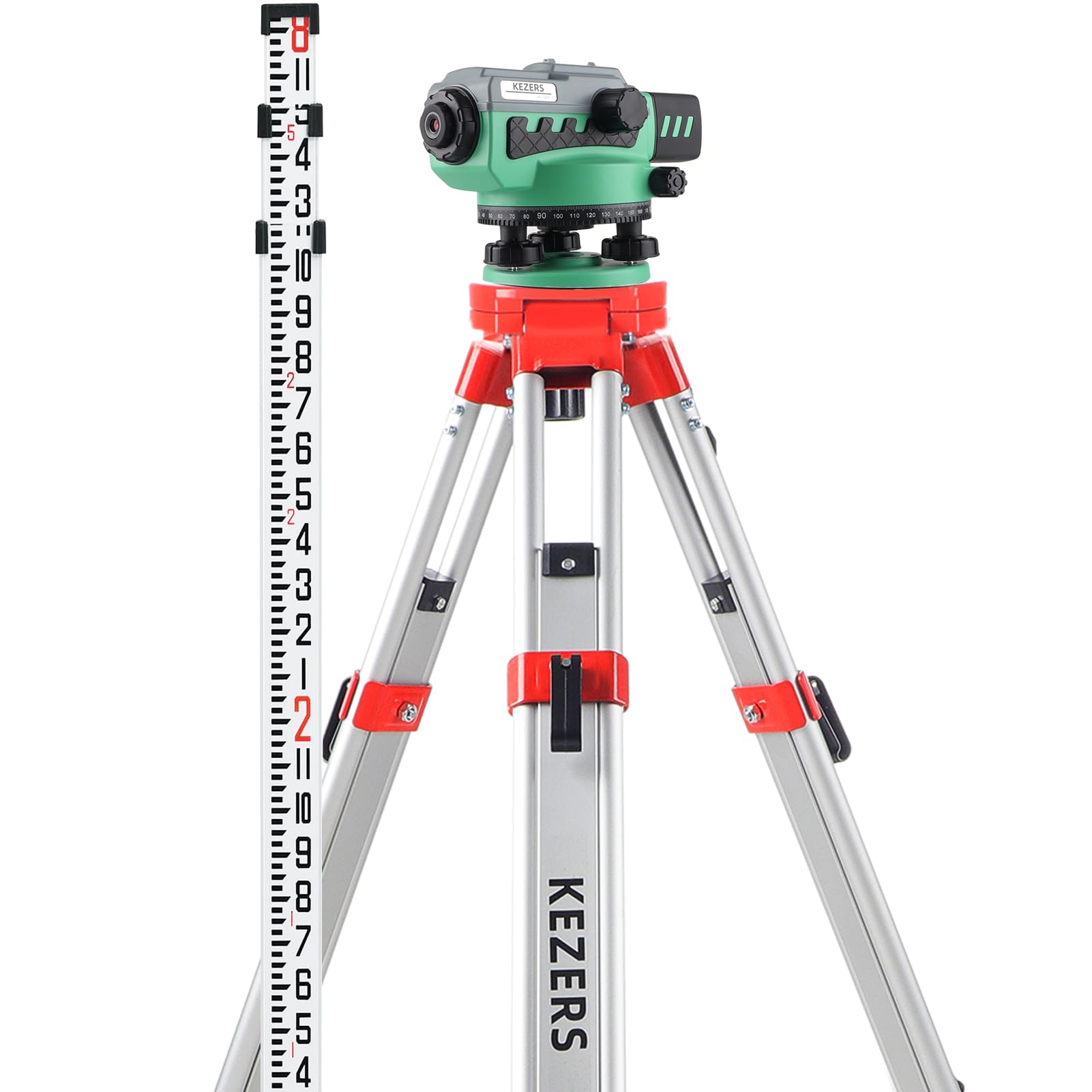 KEZERS 36X Automatic Optical Level Kit with Tripod, High Precision Auto Level, Self-Leveling ...