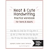 Neat and Cute Handwriting practice Workbook for adults and Teens ...