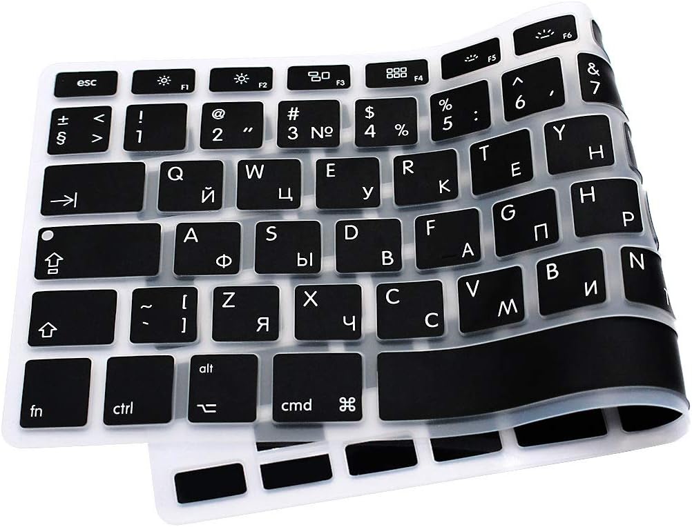 MMDW EU/UK Russian Language Keyboard Cover for Macbook Pro 13 Inch,15 ...