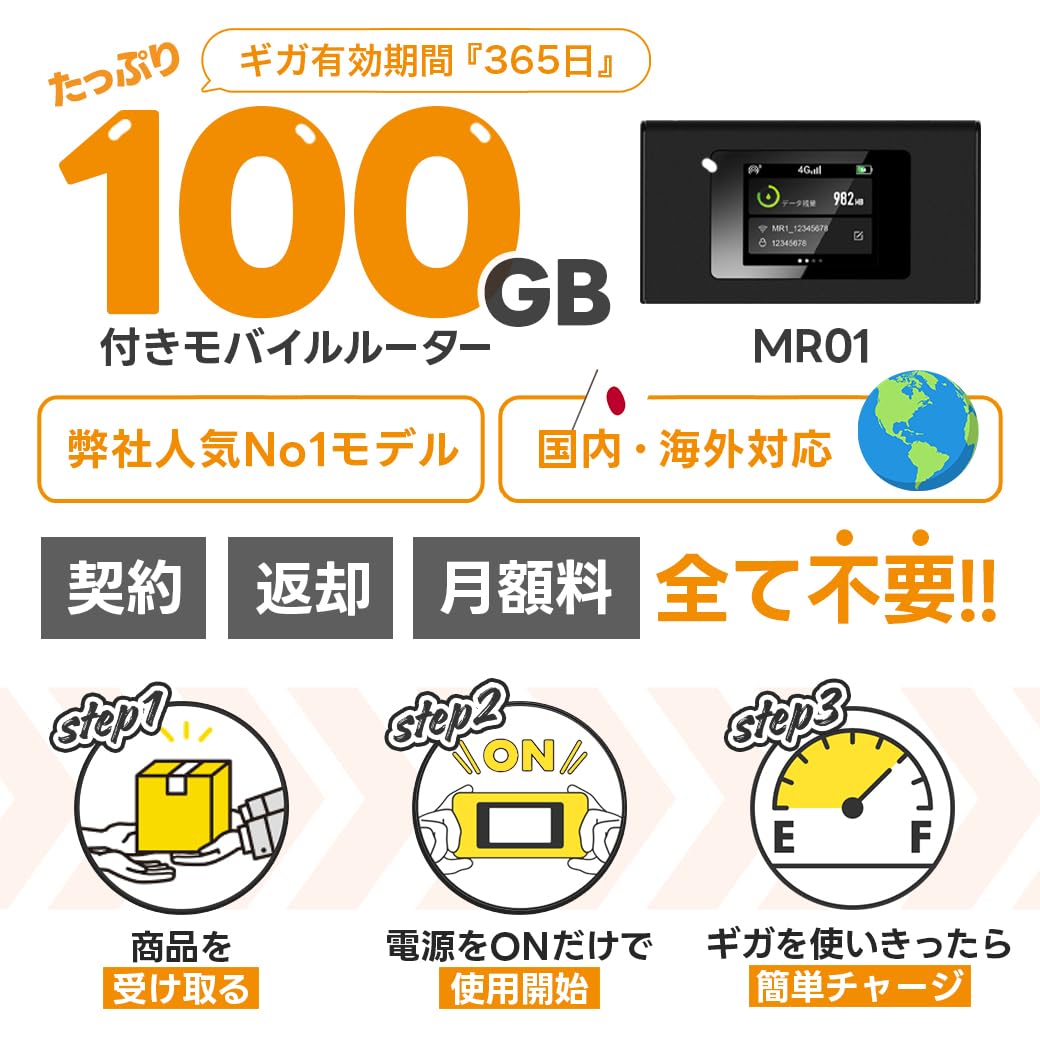 Mua Charged WiFi 100 GB, 1 Year Usage, Pocket WiFi with Giga, No ...