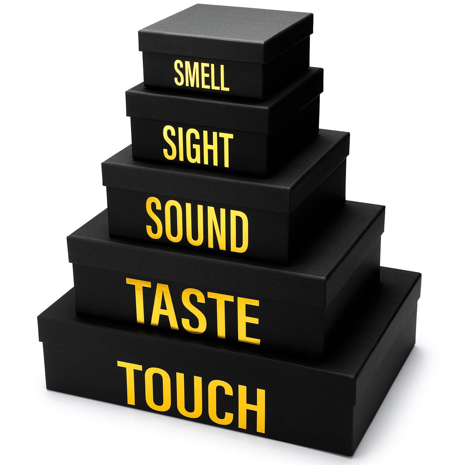 Kolldenn 5 Senses Gift Boxes for Him Large Nesting Gift Box with Lids ...