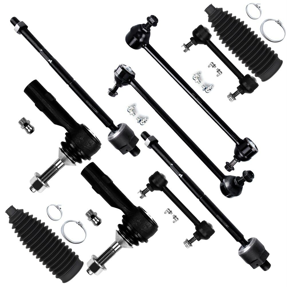 SCITOO 10pcs Outer Inner Tie Rod End w/Boot Sway Bar Link Kit for 2005 ...