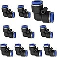 Amazon.com: Bwintech 10 Pcs 6mm 90 Degree Elbow Push in Connect Pneumatic Fitting,2 Way Plastic ...